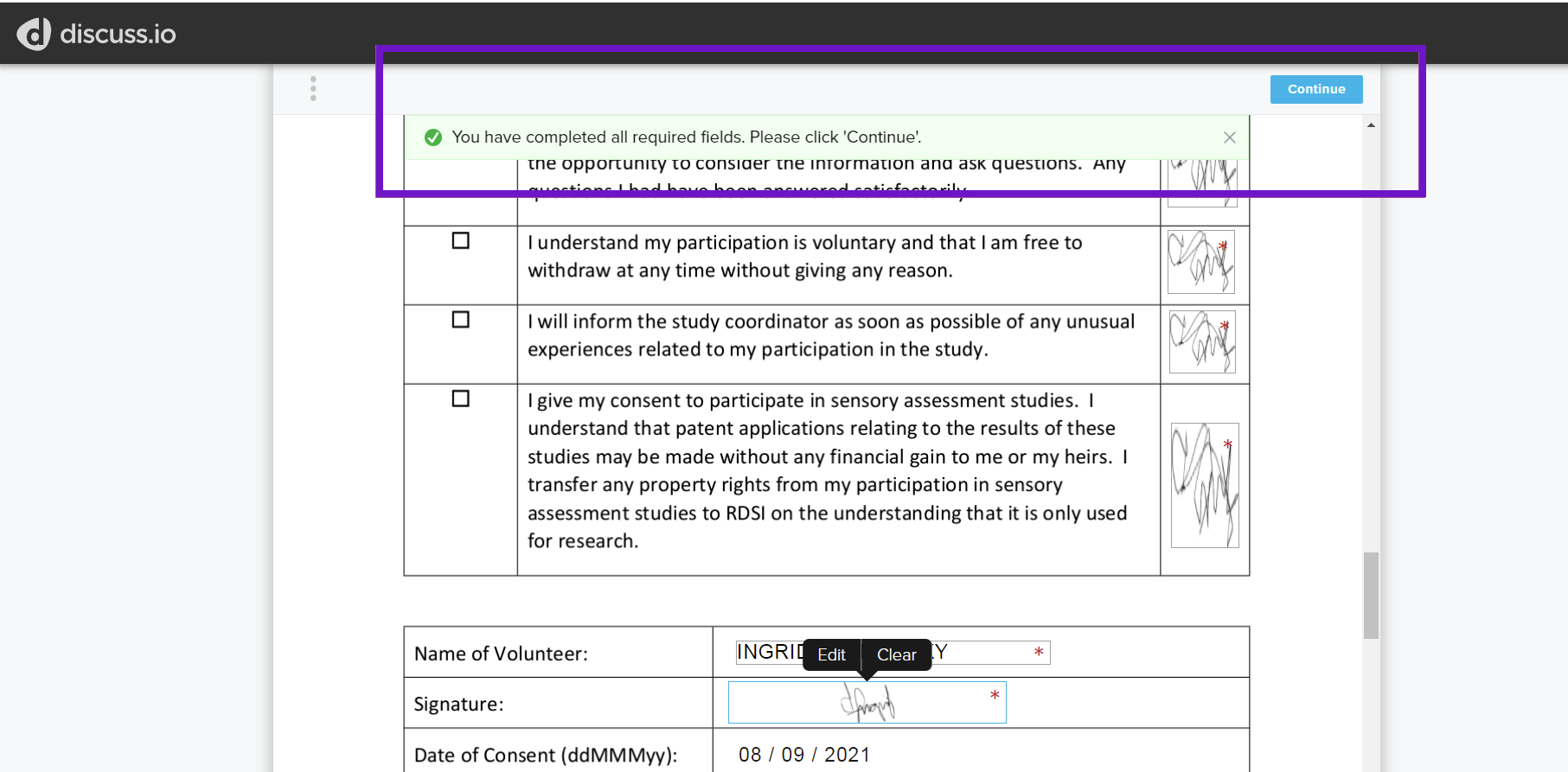Respondent Guide to Signing Consent Form – Discuss Help Center